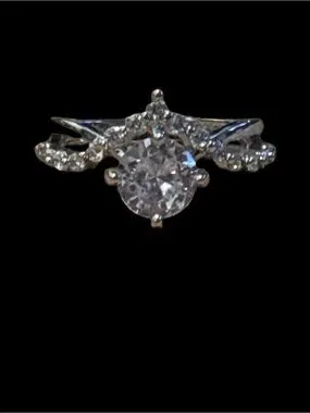 Source Unknown | Jewelry | 925 Sterling Silver Round Center Stone ...